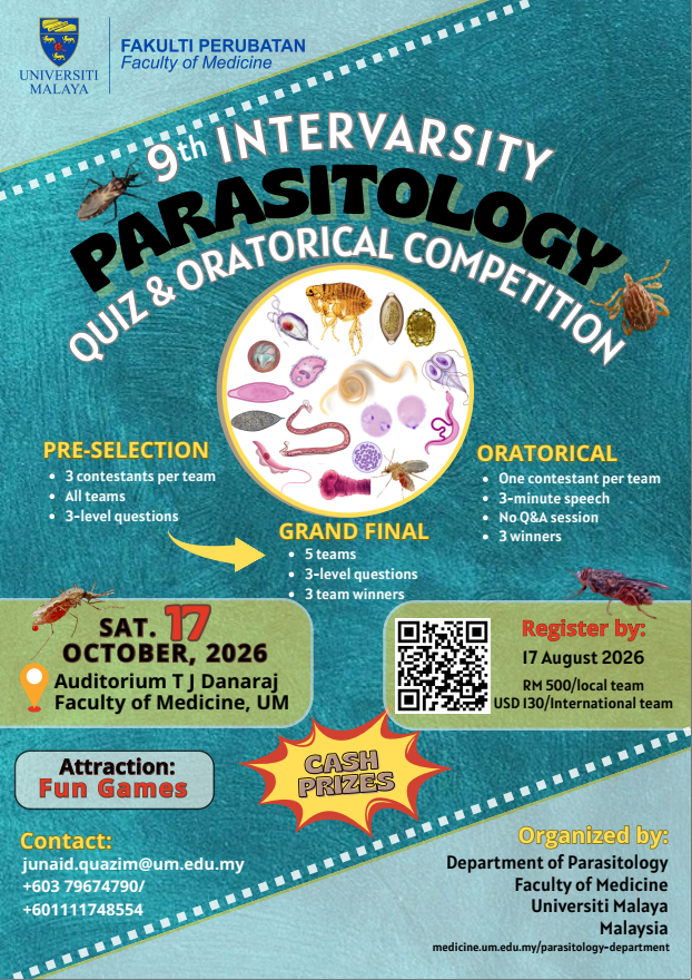 【轉知】Invitation to the 9th Intervarsity Parasitology Quiz & Oratorical ...